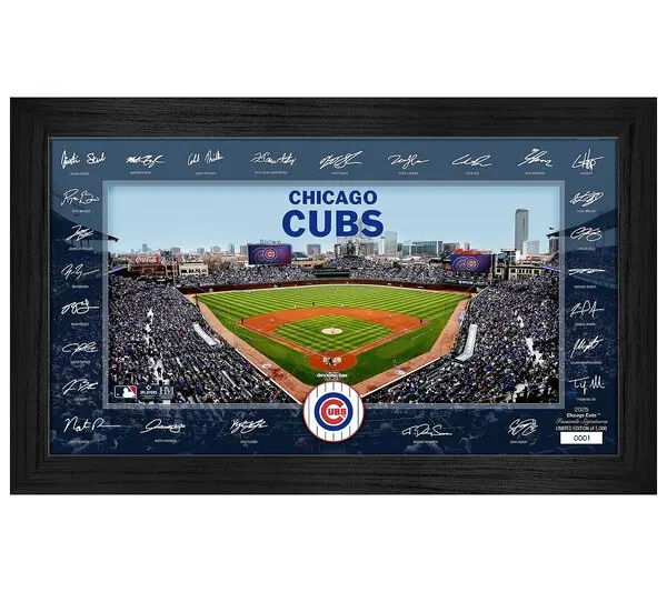 HIGHLAND MINT Chicago Cubs 2025 Signature Field Frame - One-color