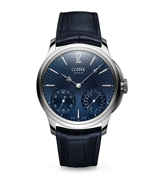 CZAPEK Stainless Steel Quai Des Bergues Strap Watch - Blue