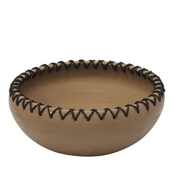 TOV FURNITURE Souk Terracotta Bowl - Black And Brown