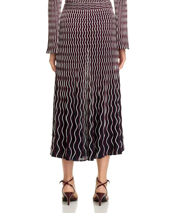 Simkhai Aliza Wavy Striped Skirt