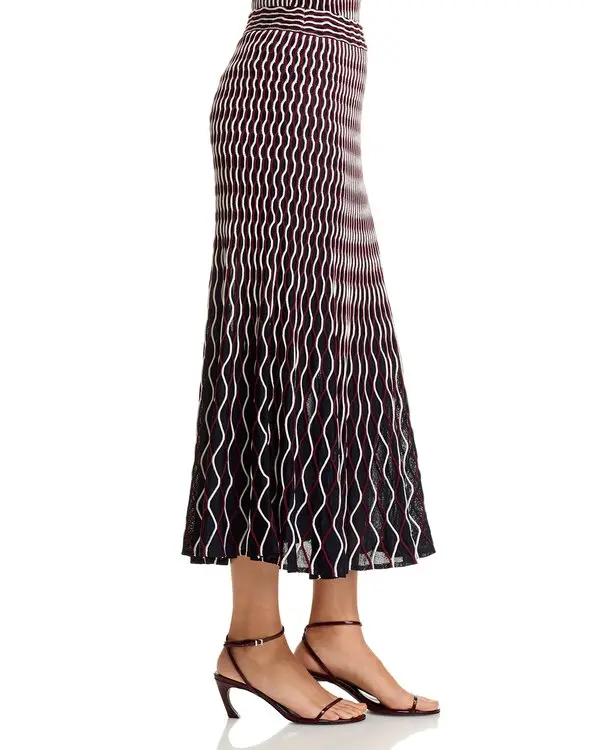 Simkhai Aliza Wavy Striped Skirt