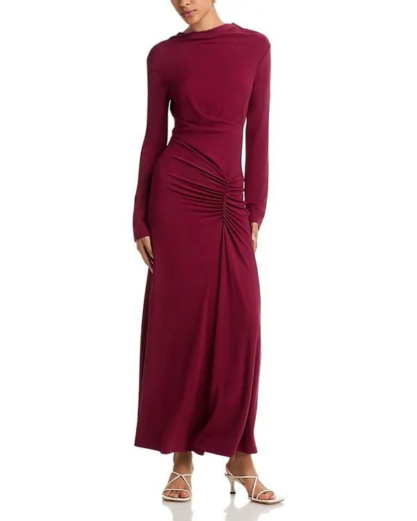 knee length dresses for ladies Z Supply Della Cranberry Floral Maxi Dress main image 0