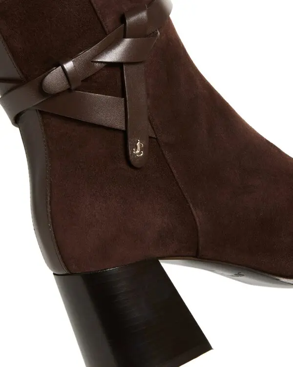 JIMMY CHOO Lawton Ankle Boots - Chcocolate