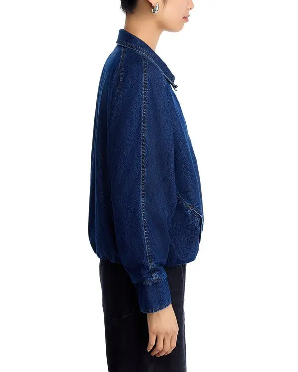 Steve Madden Denim Bubble Bomber Jacket