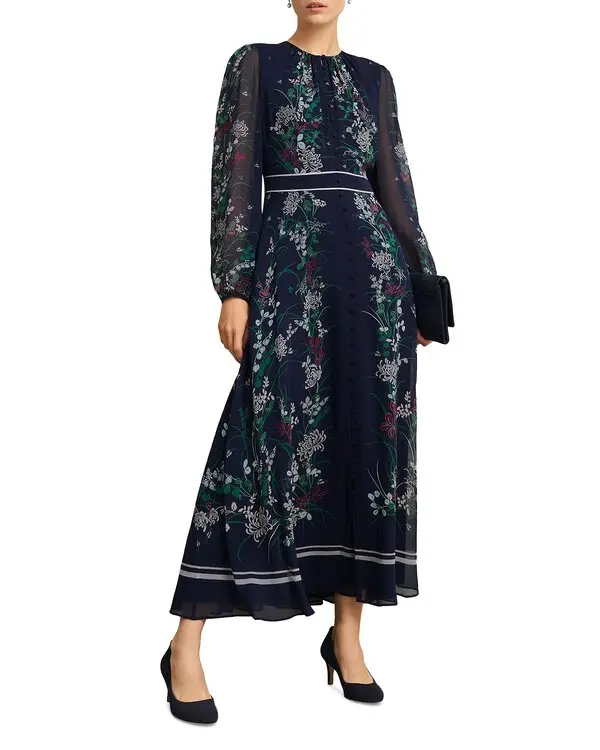 HOBBS LONDON Sia Silk Dress - Midnight