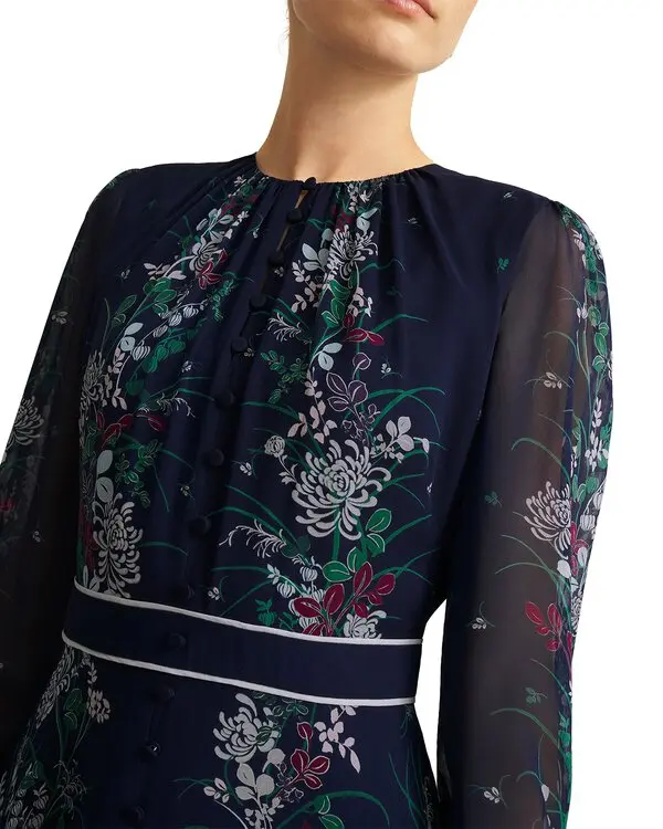 HOBBS LONDON Sia Silk Dress - Midnight