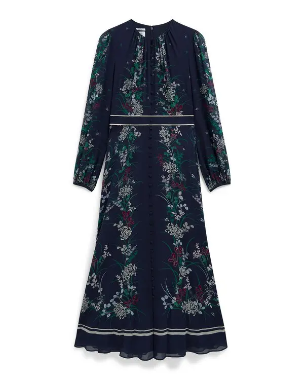 HOBBS LONDON Sia Silk Dress - Midnight