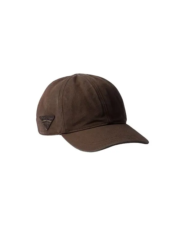 Prada Cotton Baseball Cap - Brown