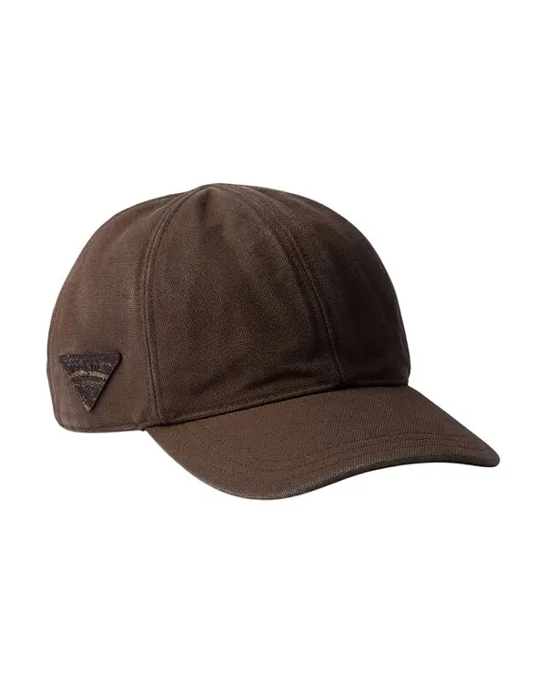 Prada Cotton Baseball Cap - Brown