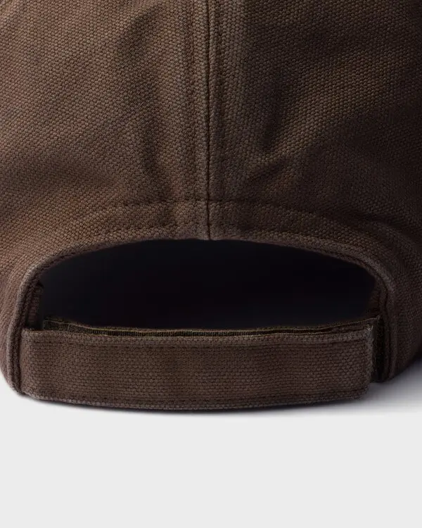 Prada Cotton Baseball Cap - Brown