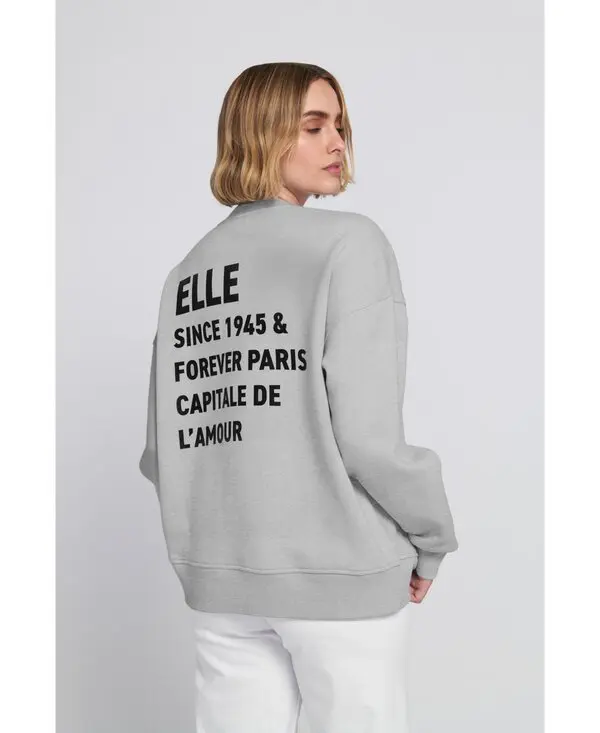 ELLE COLLECTION Graphic Sweatshirt - Grey