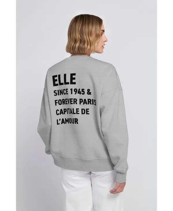 ELLE COLLECTION Graphic Sweatshirt - Grey