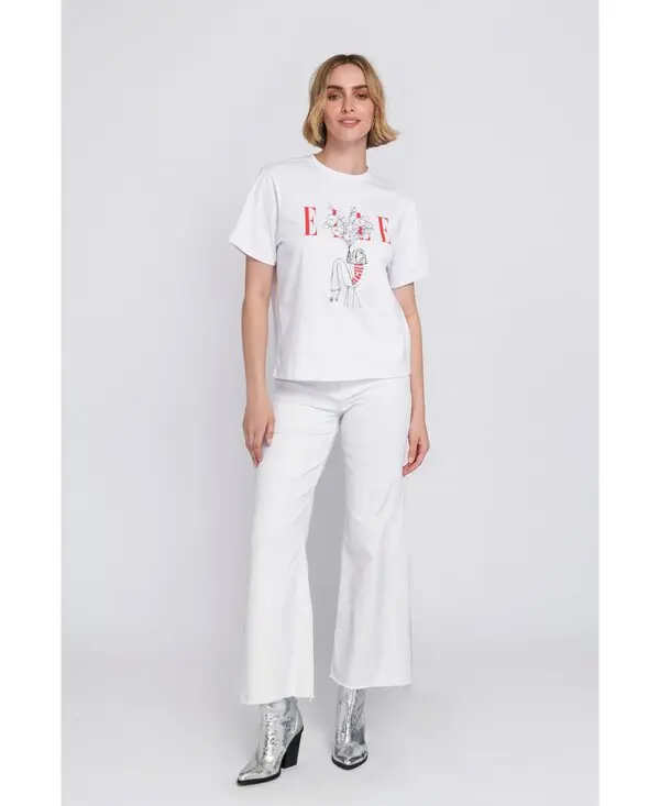 ELLE COLLECTION Flowers Graphic Tee