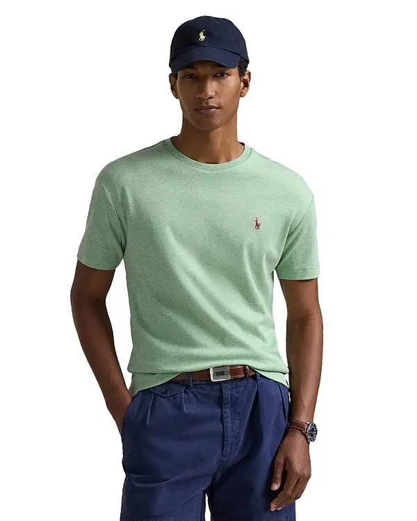 Polo Ralph Lauren Cotton Embroidered Logo Tee - Cleadon Heather