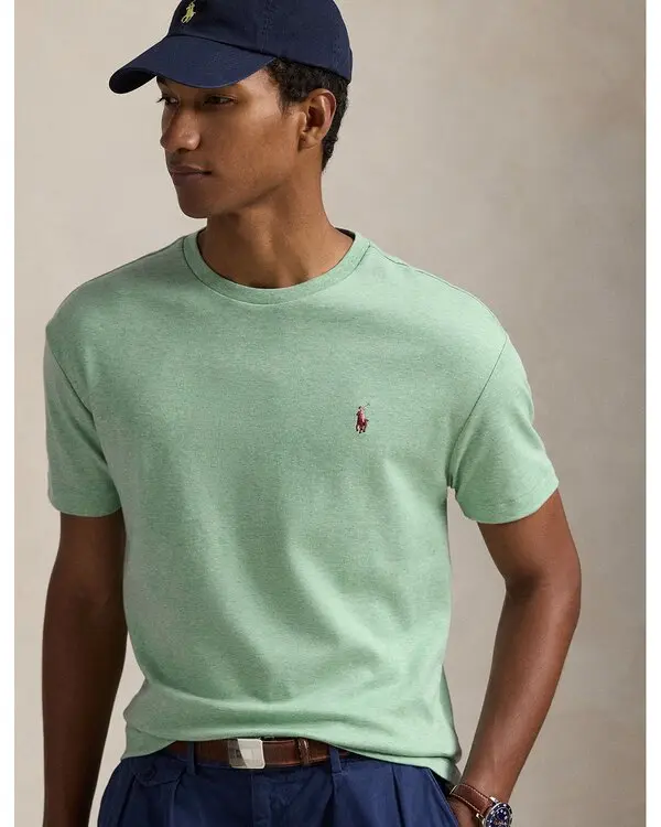 Polo Ralph Lauren Cotton Embroidered Logo Tee - Cleadon Heather