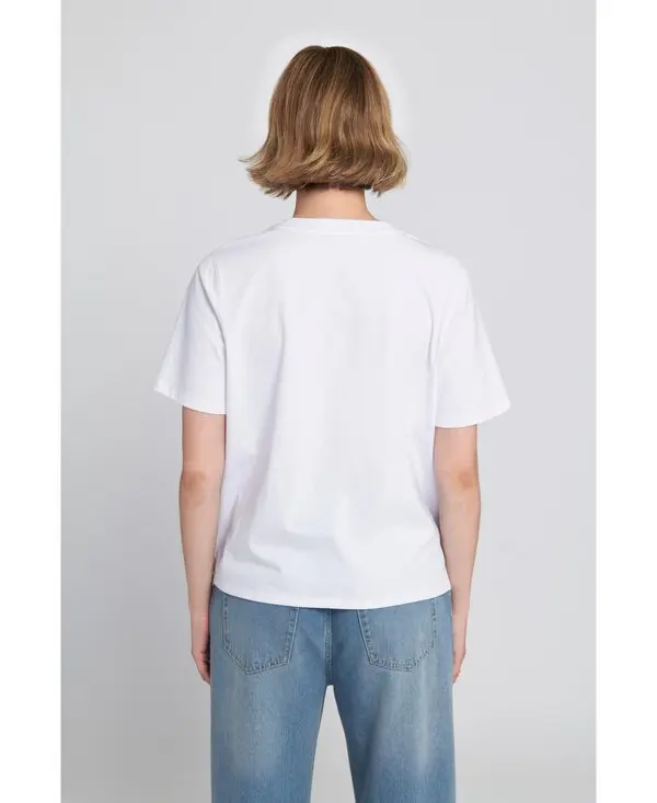 ELLE COLLECTION Logo Printed Tee - White