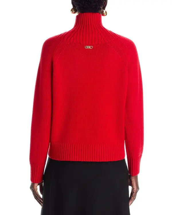 Michael Kors Turtleneck Wool Sweater - Crimson
