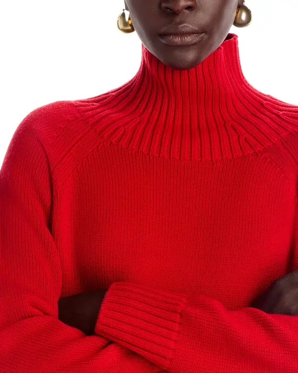 Michael Kors Turtleneck Wool Sweater - Crimson
