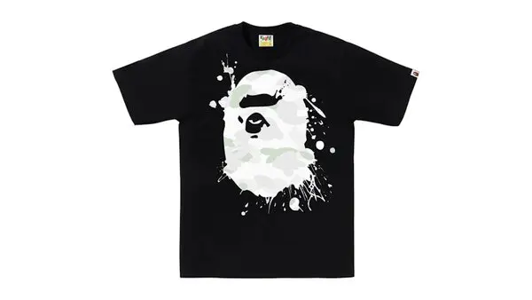 A BATHING APE City Camo Painting Ape Head Tee Shirt - Black