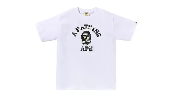A BATHING APE City Camo College Tee Shirt - White