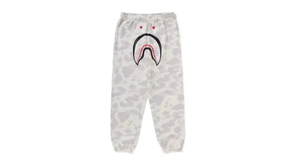 A BATHING APE City Camo Shark Relaxed Fit Sweatpants - White
