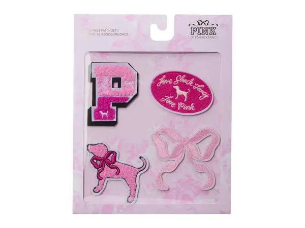 Pink X Loveshackfancy 4-piece Patch Set - Pink Pack