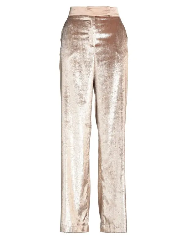 Peserico Straight-leg Pants With Velvet And Metallic Detailing