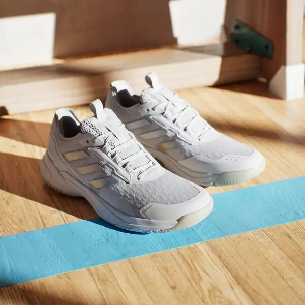 Adidas Crazyflight Indoor Shoes - Cloud White / Silver Metallic / Core Black