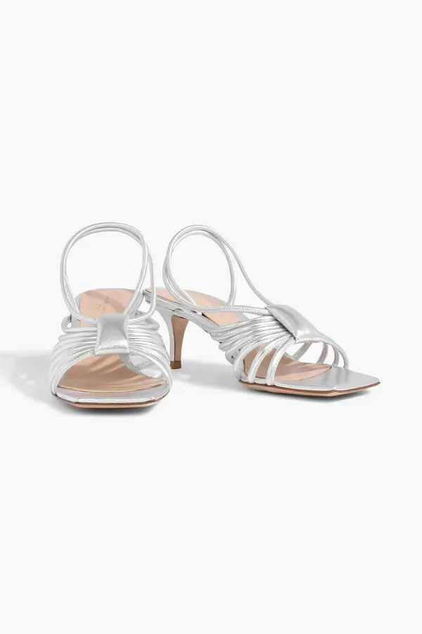 GIANVITO ROSSI Hellen 55 Metallic Slingback Sandals