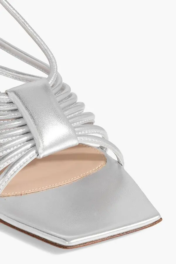 GIANVITO ROSSI Hellen 55 Metallic Slingback Sandals