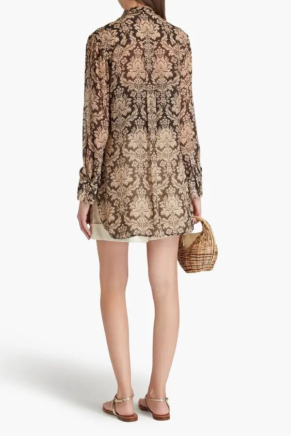 Zimmermann Floral-print Chiffon Shirt