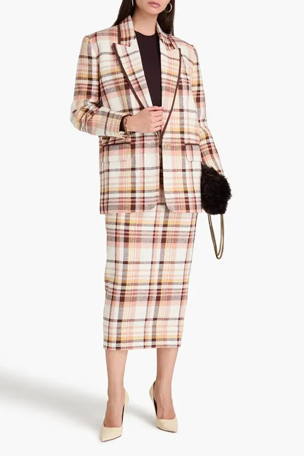 Zimmermann Checked Linen And Cotton-blend Blazer