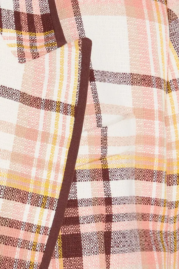 Zimmermann Checked Linen And Cotton-blend Blazer