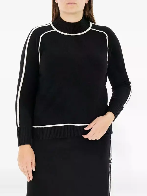ELENA MIRO` High-neck Panelled Sweater