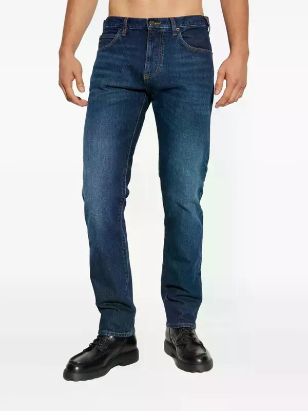 Emporio Armani Logo-motif Jeans - Blue