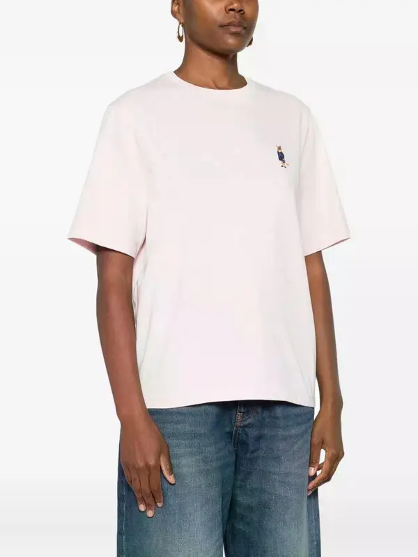 Maison Kitsuné Fox-embroidered Cotton T-shirt