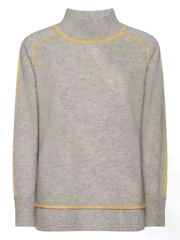 ELENA MIRO` High-neck Sweater With Contrast Details