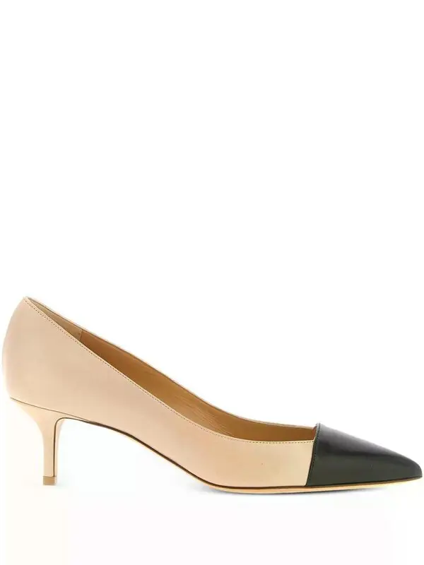 FRANCESCO RUSSO 55mm Contrast-toe Pointed Pumps