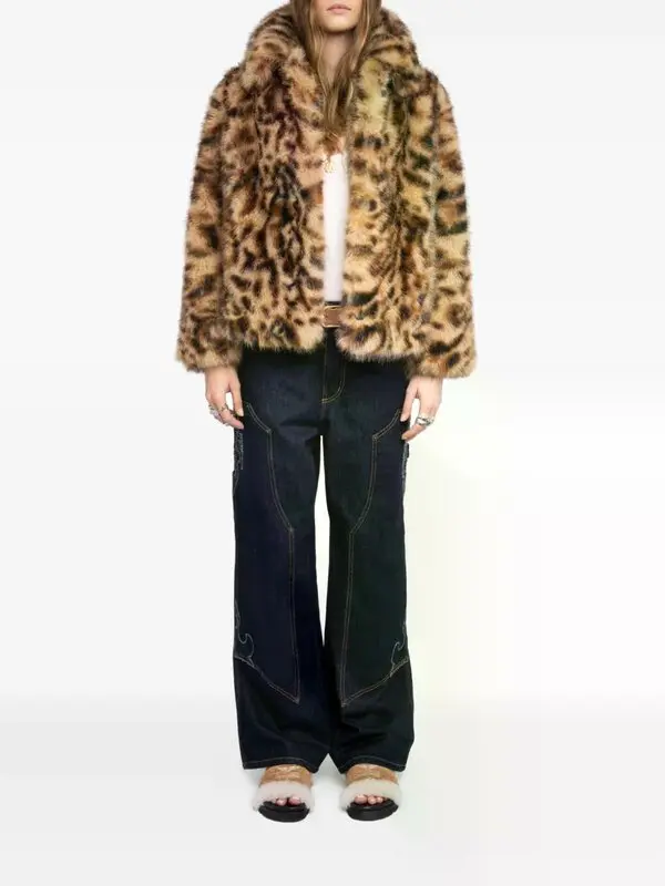 Zadig&Voltaire Leopard-print Faux-fur Coat