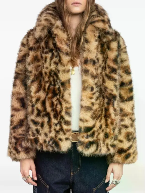 Zadig&Voltaire Leopard-print Faux-fur Coat