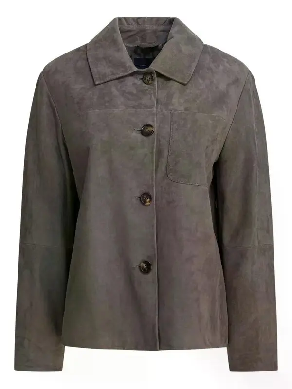 Max Mara Button-fastening Suede Jacket