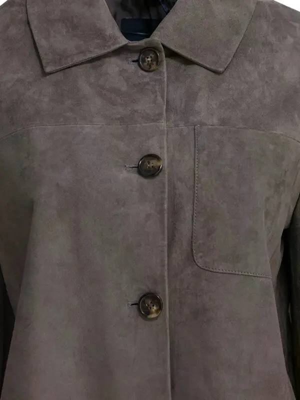 Max Mara Button-fastening Suede Jacket