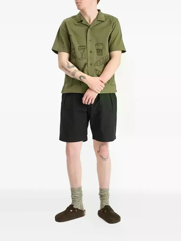 SERVICE WORKS Pleated Cotton Shorts