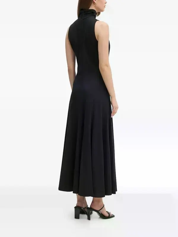 SANDRO FERRONE High-neck Flared Dress