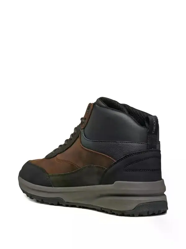 Geox Leather Panelled High-top Sneakers