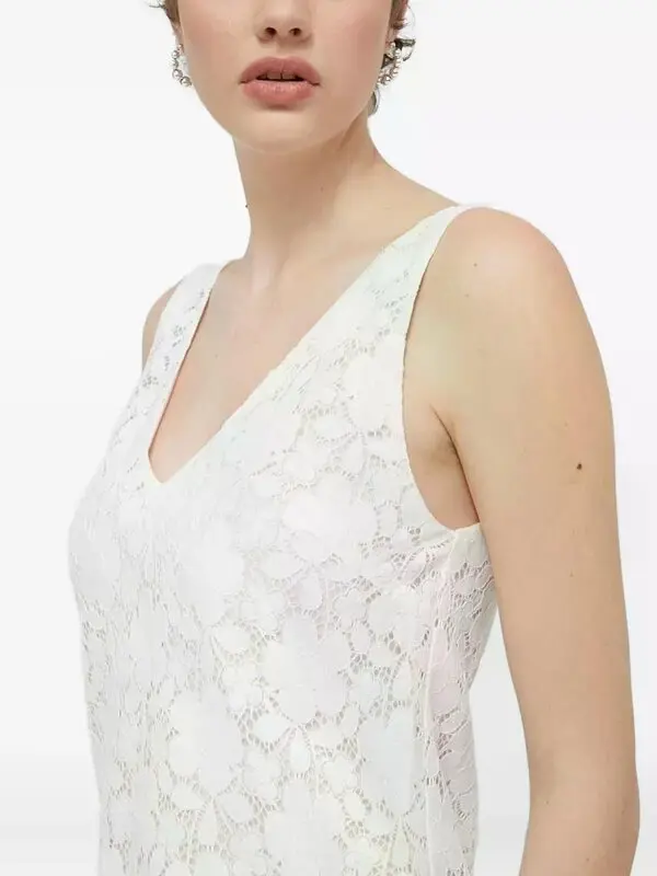 Desigual Floral Lace Shift Dress - White