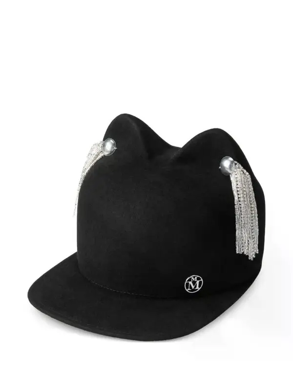 MAISON MICHEL Jamie Cap - Black