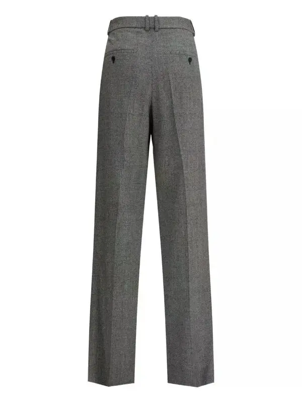 Saint Laurent Check-pattern Wool Trousers