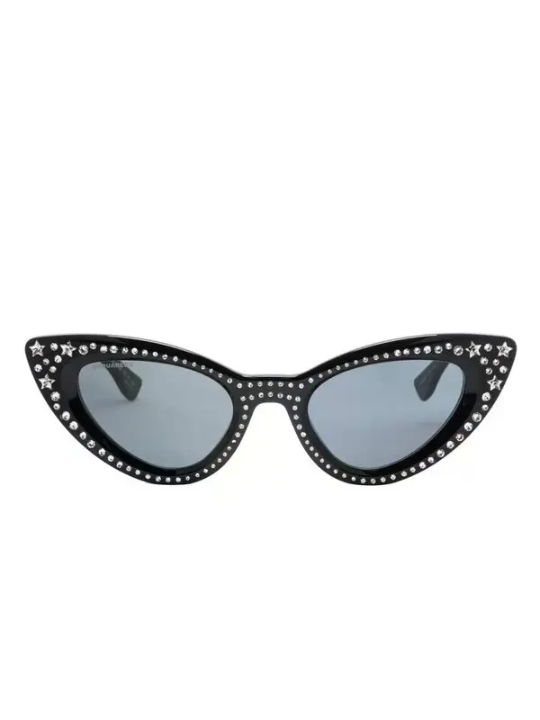 Dsquared2 Crystal-embellished Cat-eye Sunglasses - Black