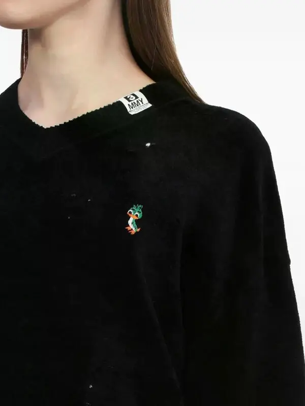 Mihara Yasuhiro Frayed V-neck Sweater